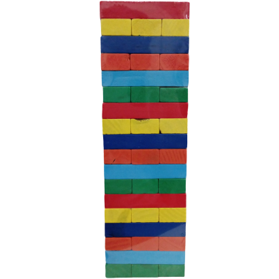 Colourful Jenga Blocks 54 pcs Multicolor : Non-Brand | Rokomari.com