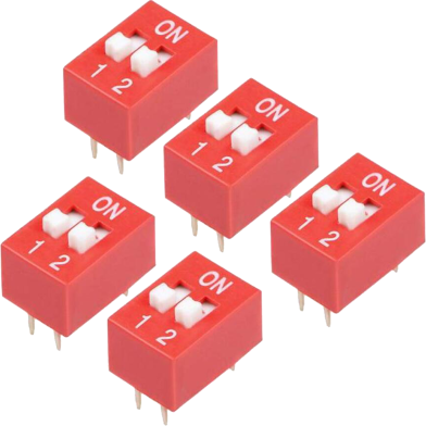 DIP 2 Position DIP Switches 2 Position 2.54mm Pitch Horizontal DIP Switch Two Positions Piano ...