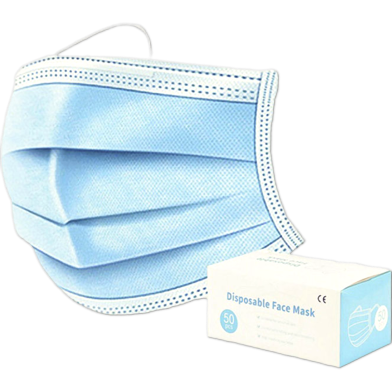 Disposable Surgical Face Mask 3 Ply Pack of 50 : Non-Brand | Rokomari.com