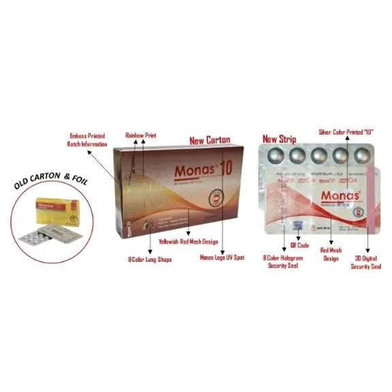 Monas 10 mg (1 Strip) - 15 Tablets price in Bangladesh