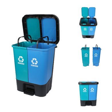 RFL Polypropylene Twin Paddle Bin 20L - Tulip Green And Royal Blue ...
