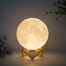 3D Print Moon Lamp LED Night Light Push Switch Creative Moon Light For ...